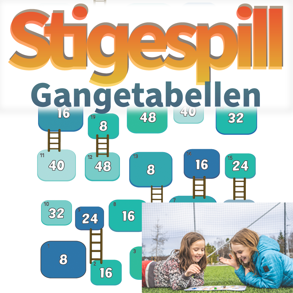 Stigespill | Til topps med gangetabellen - Mattespillboka