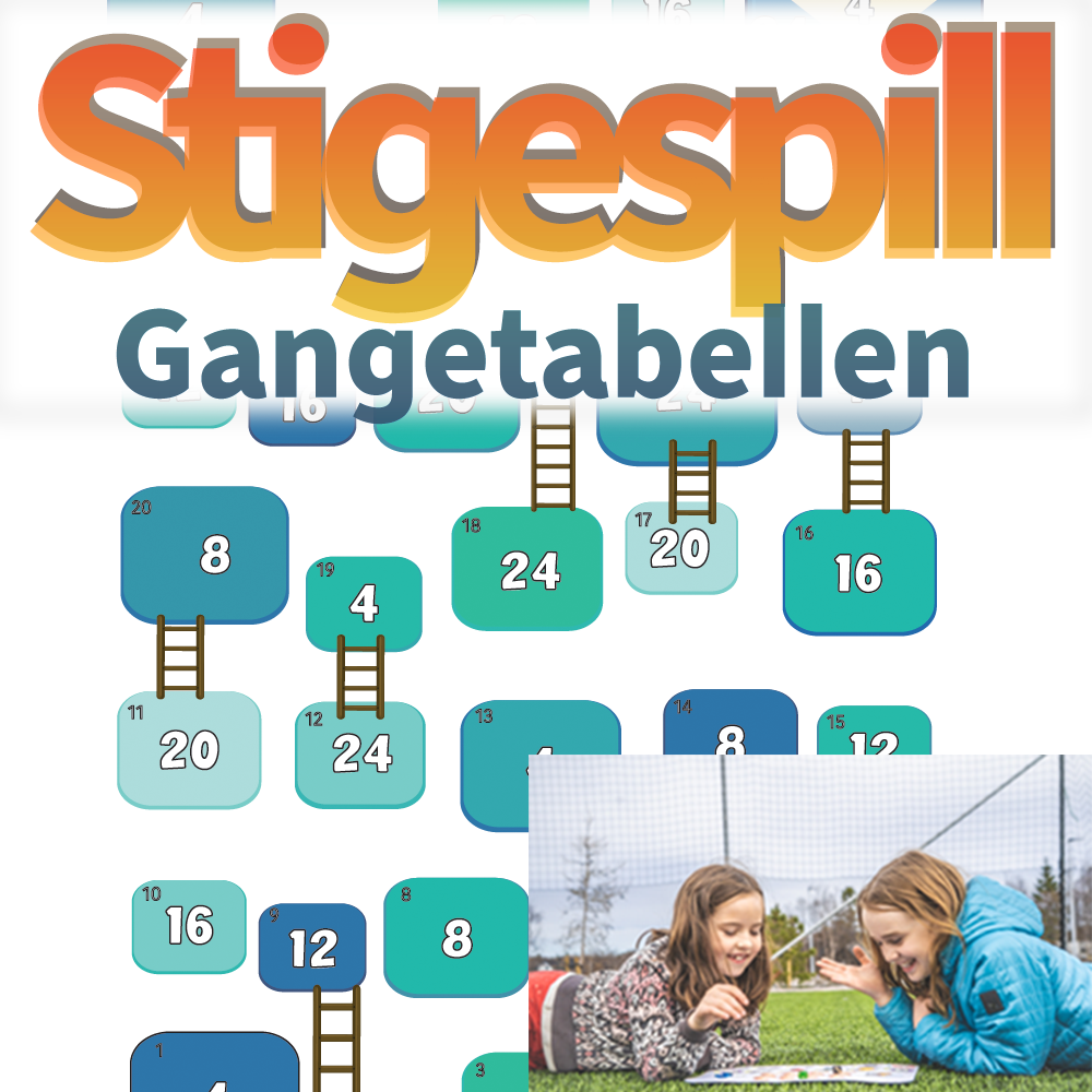 Stigespill | Til topps med gangetabellen - Mattespillboka